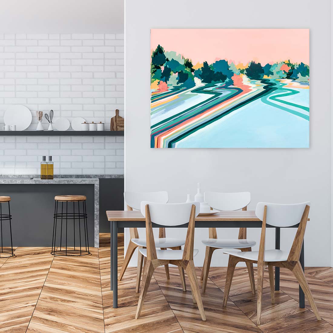 Color Reflections - Abstract Tree Art by Mallery Jane | Art Bloom