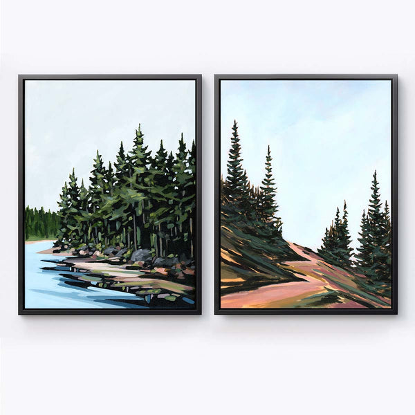 Lake & Trail - PNW Art by Mallery Jane | Art Bloom Canvas Prints