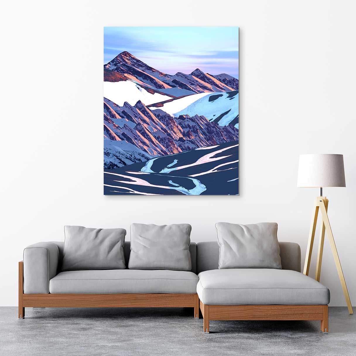 Layer Cake - Mountain Collage Art by Leaf and Petal | Art Bloom Canvas ...