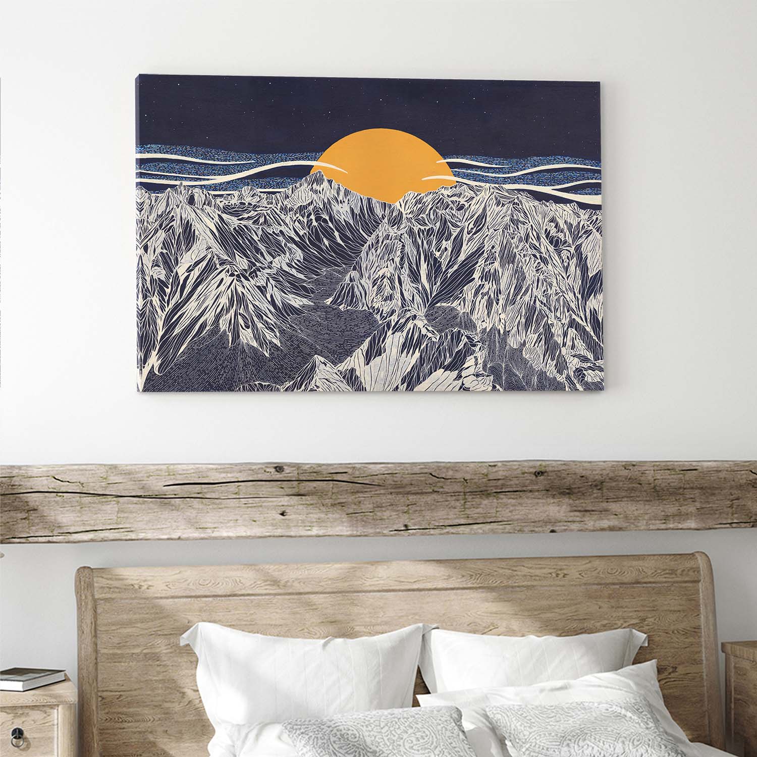 abstract sunrise canvas