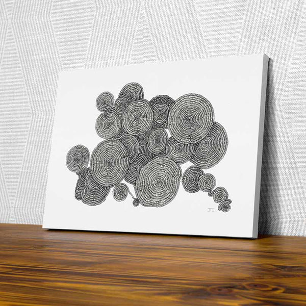 Tree Rings - Abstract Tree Wall Art by Jacque Coyne | Art Bloom Canvas ...