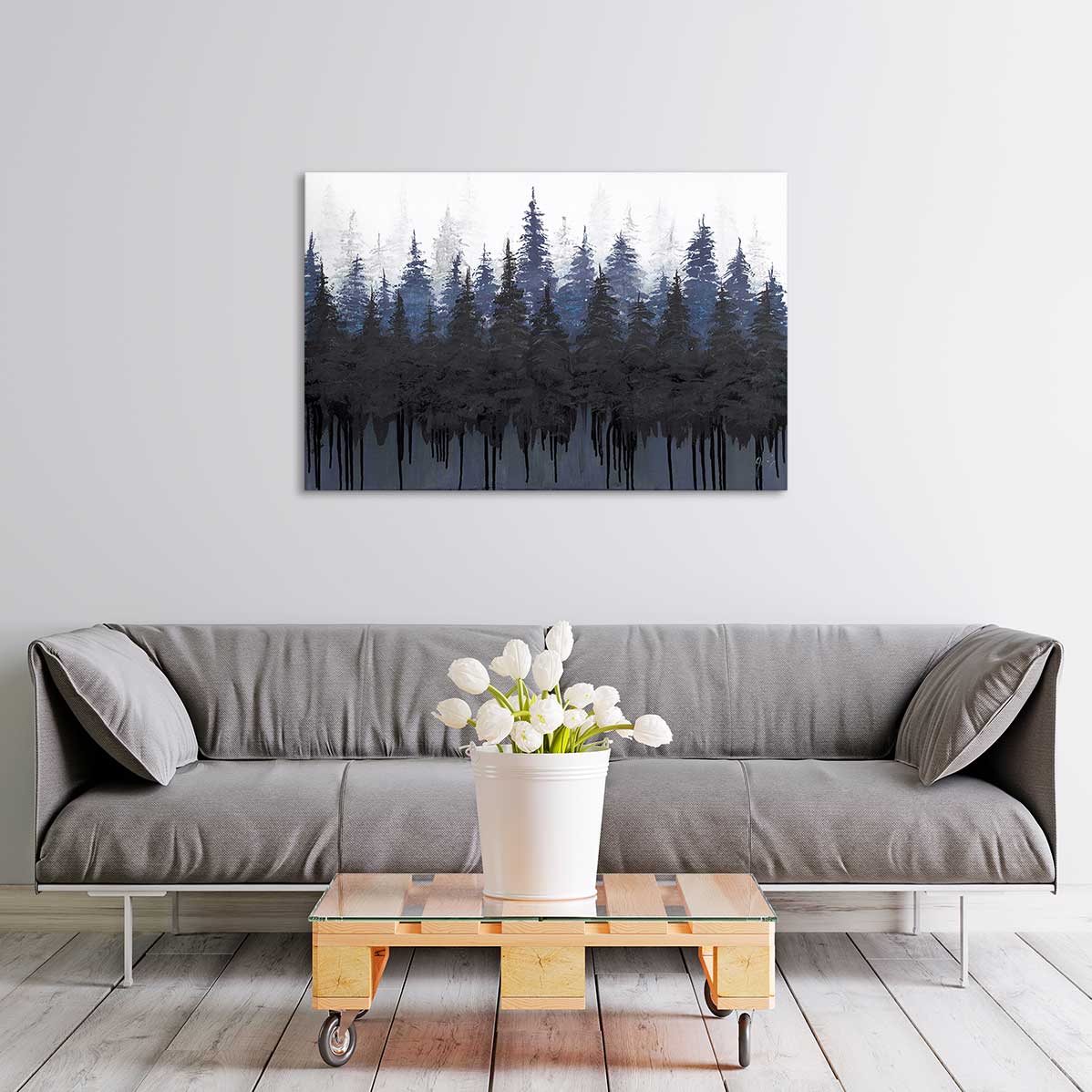 Tree Shadows - Abstract Tree Wall Art by Jolene Schilling | Art Bloom ...